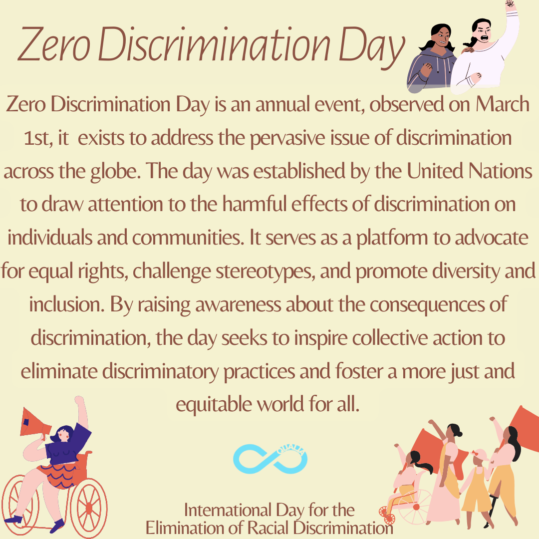 Zero Discrimination Day - 1st March - Qualia Academy