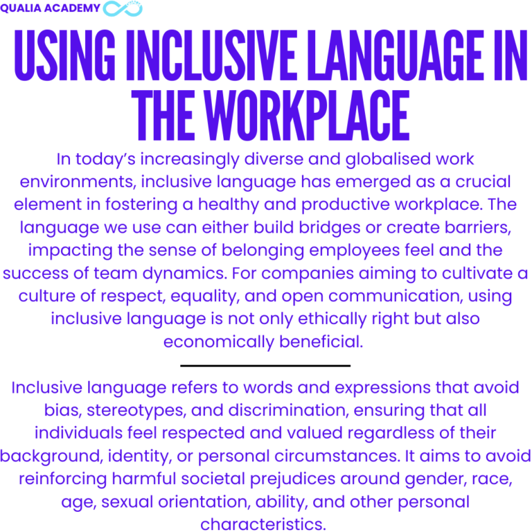 Importance of Inclusive Language in the Workplace - Qualia Academy
